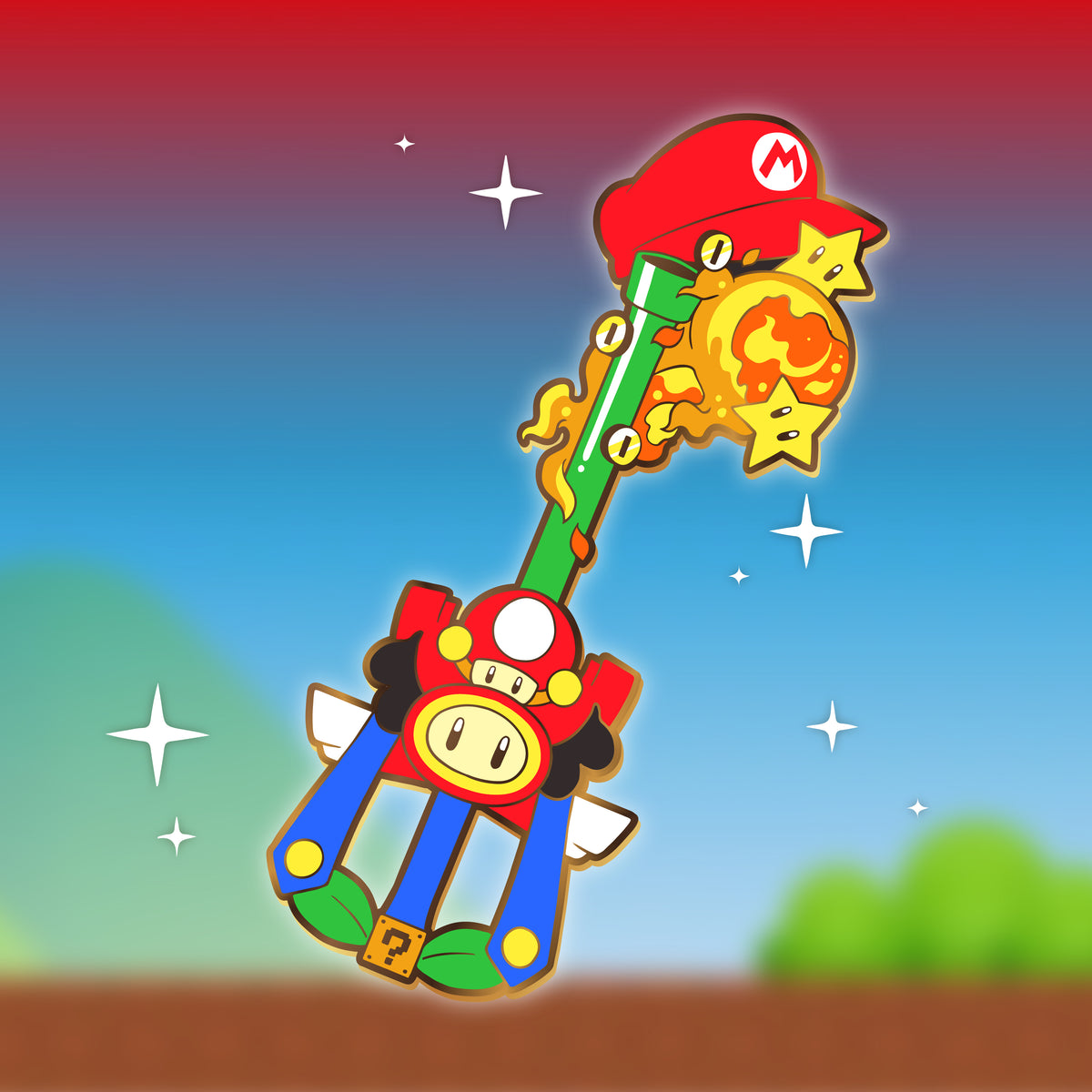 Mario Keyblade - Super Mario Keyblade Enamel Pin – Shinnoyume