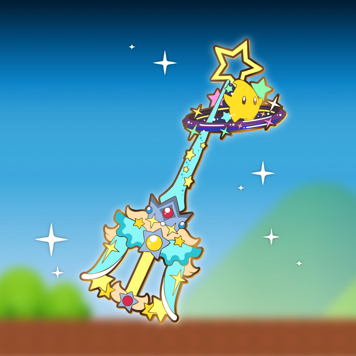 Rosalina Keyblade - Super Mario Keyblade Enamel Pin – Shinnoyume