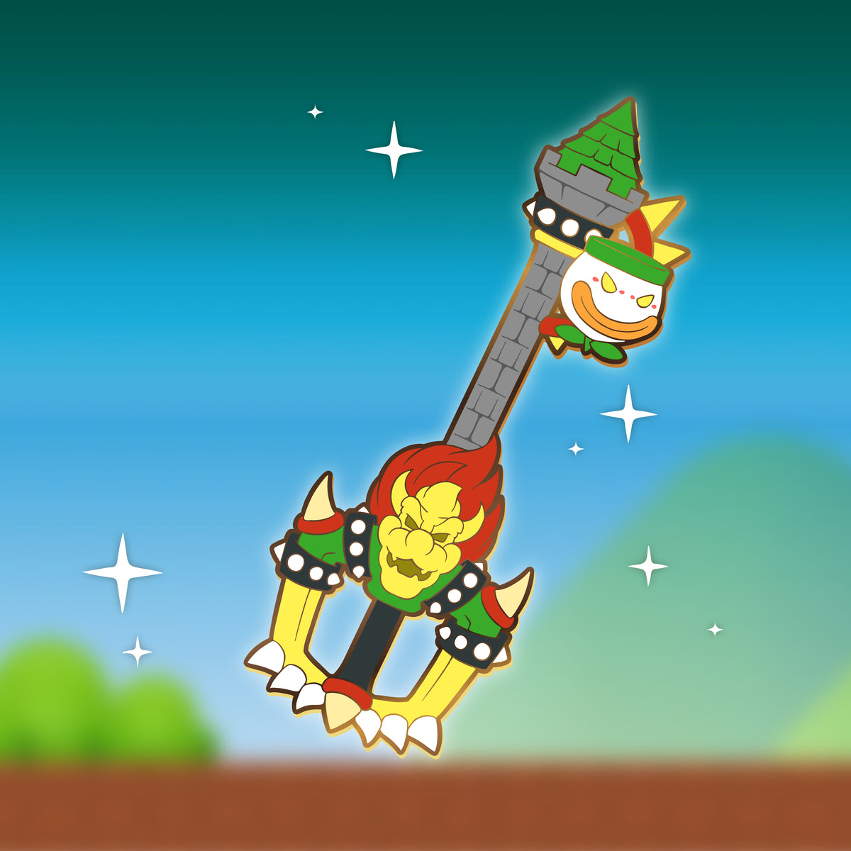 Bowser Keyblade - Super Mario Keyblade Enamel Pin – Shinnoyume