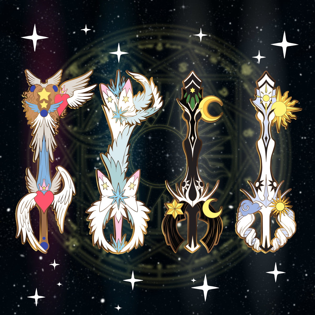 Dark Keyblade - Clow Card Keyblade Enamel Pin – Shinnoyume