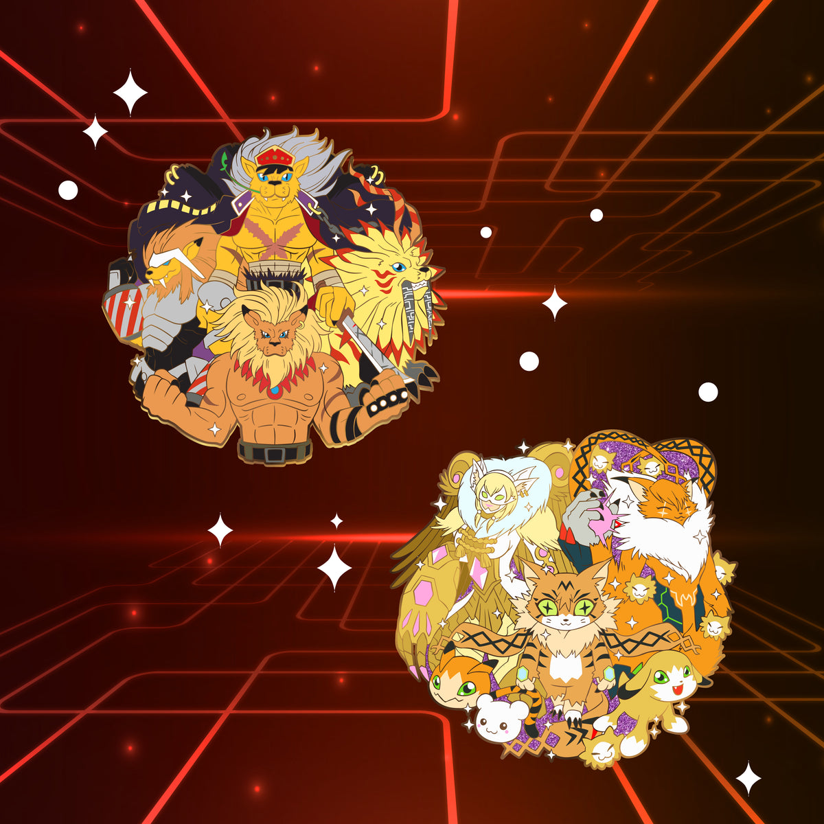 Leomon - Digimon Digivolution Enamel Pin – Shinnoyume