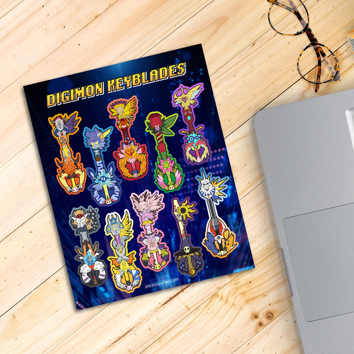 Digimon Keyblade - Sticker Sheet – Shinnoyume