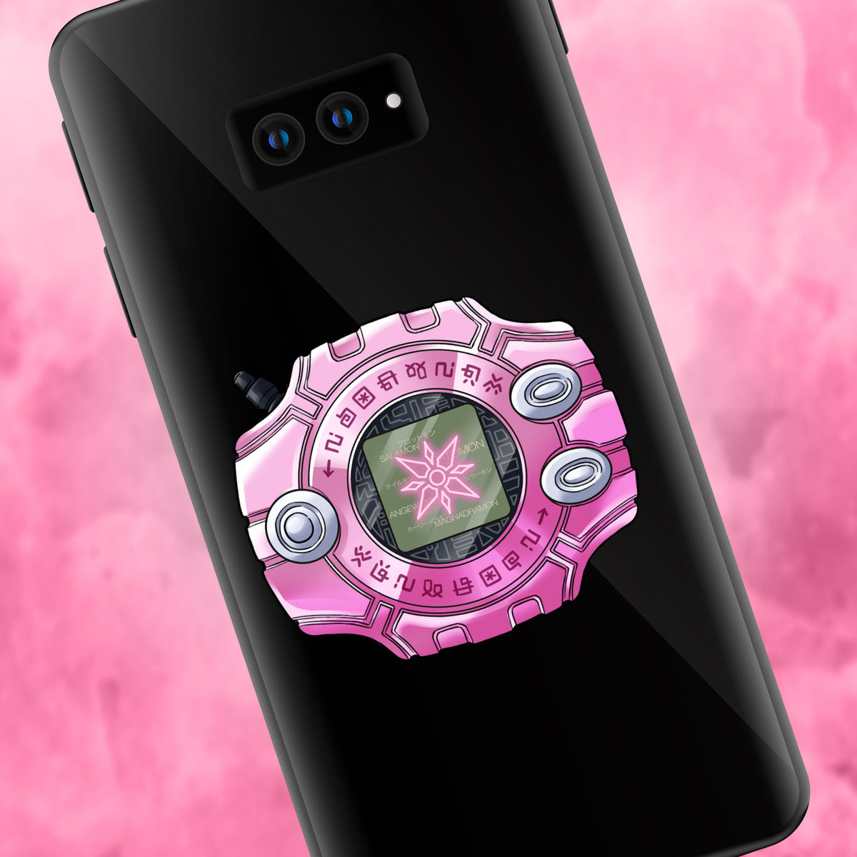 Pink Digivice - Gatomon - Digimon Adventure Phone Grip – Shinnoyume
