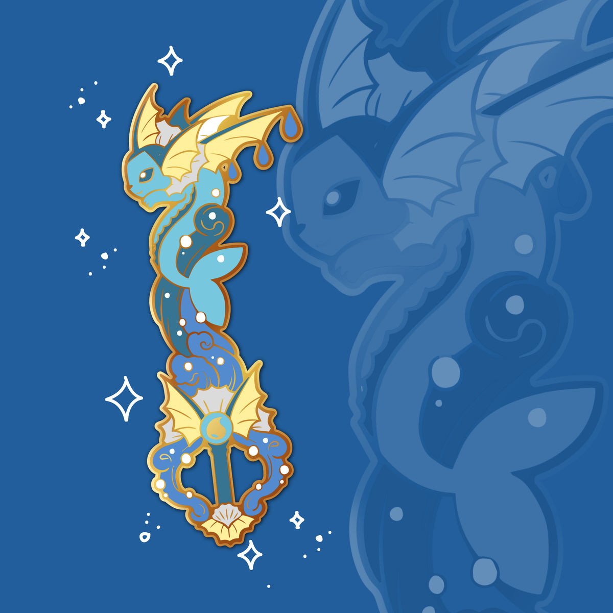 Vaporeon Keyblade - Eeveelution Enamal Pin – Shinnoyume