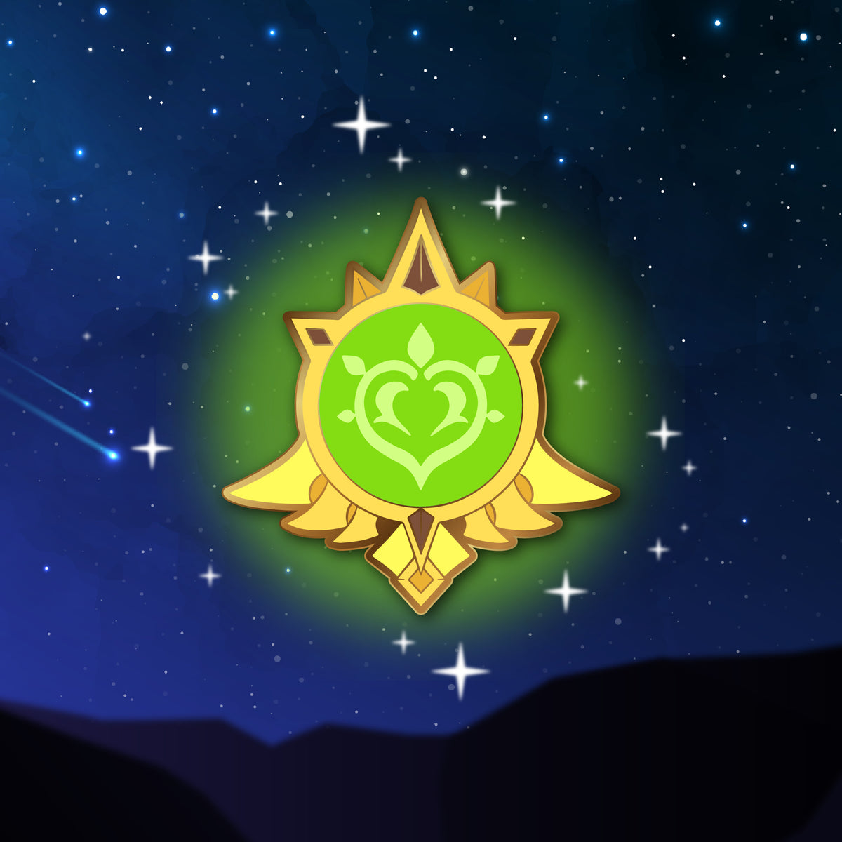 Dendro - Genshin Impact Vision Enamel Pin Collection – Shinnoyume