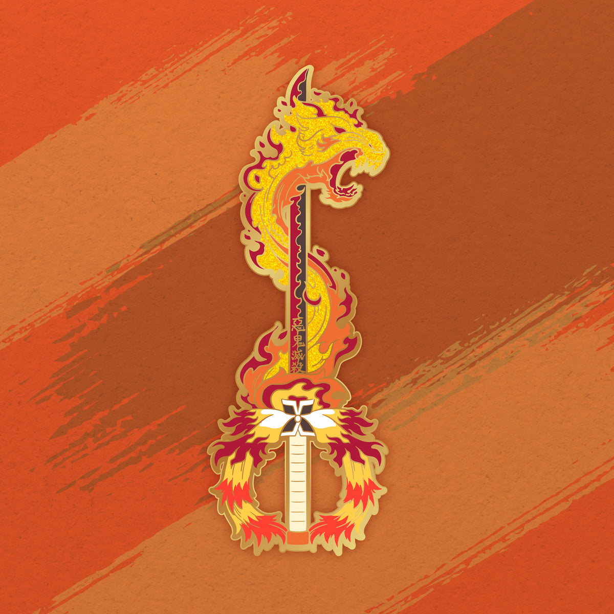 Rengoku Keyblade - Demon Slayer Keyblade Enamal Pin – Shinnoyume