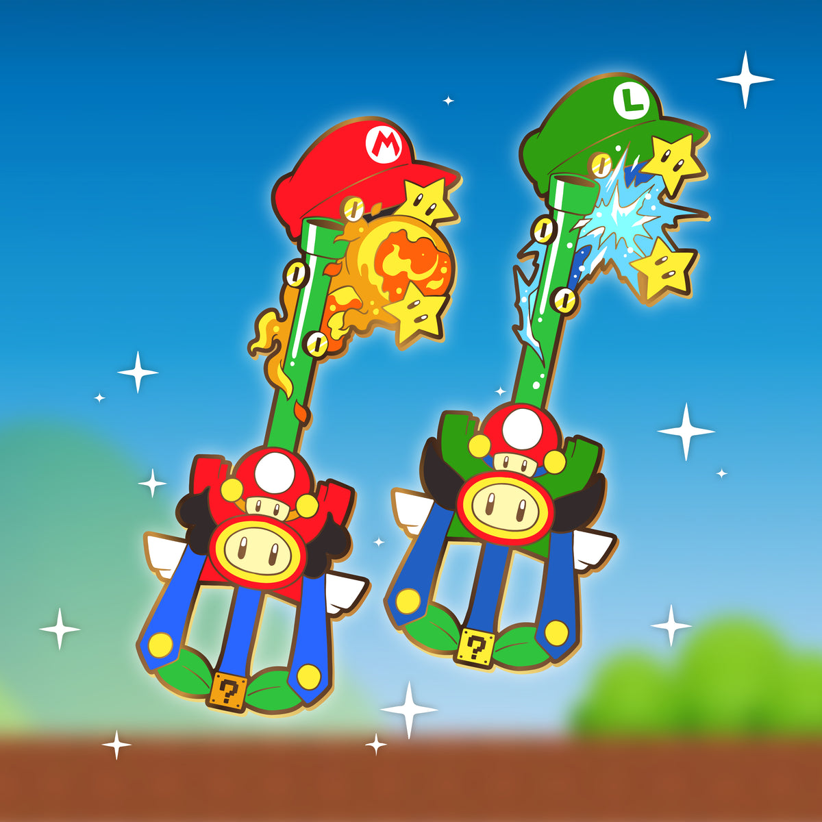 Mario Keyblade - Super Mario Keyblade Enamel Pin – Shinnoyume