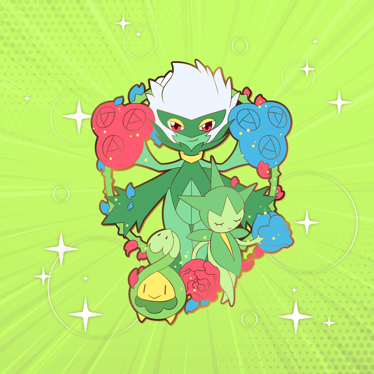 Budew : Roserade - Pokemon Evolution Enamel Pin – Shinnoyume