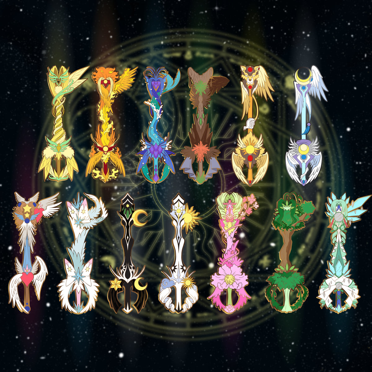 Earthy Keyblade - Clow Card Keyblade Enamel Pin – Shinnoyume