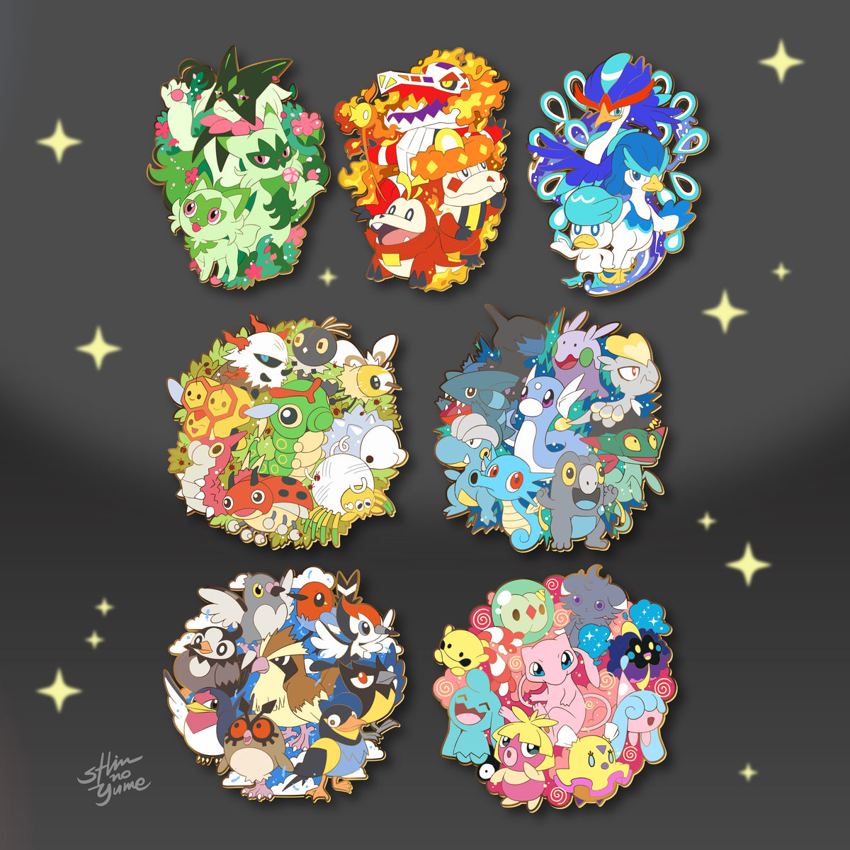 Sprigatito : Meowscarada - Pokemon Evolution Enamel Pin – Shinnoyume