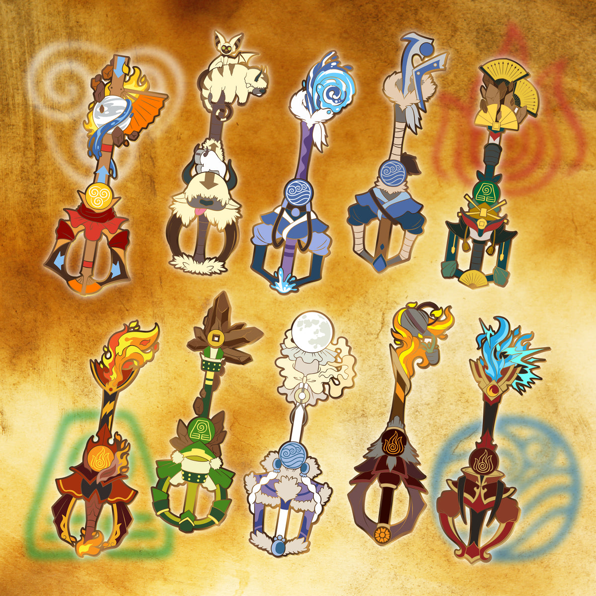 Avatar the Last Airbender Keyblade FULL SET Discount – Shinnoyume